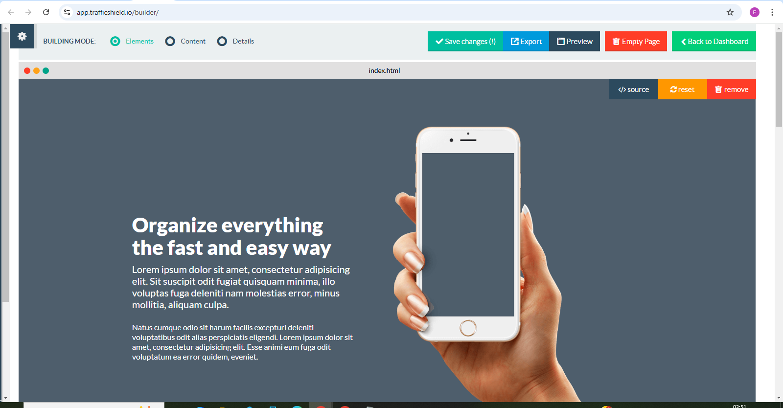 Trafficshield Website Builder: Create Pages Effortlessly